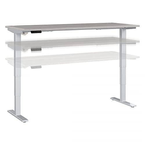 Bush Business Furniture Move 40 Series Electric Height Adjustable Standing Desk, 72W x 30D, Platinum Gray