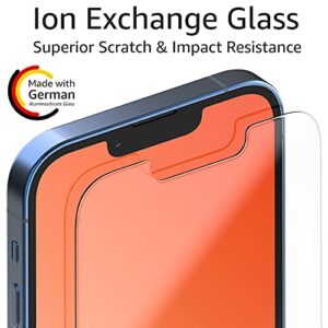 Amazon Basics Premium Smartphone Tempered Glass Screen Protector for iPhone 13, iPhone 13 Pro