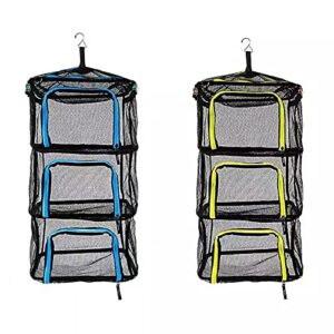 outdoor 4 layers folding drying net camping storage basket vegetable food rack folding drying camping storage basket