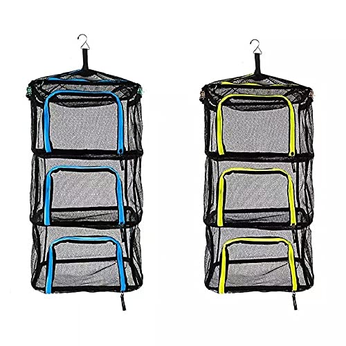 Outdoor 4 Layers Folding Drying Net Camping Storage Basket Vegetable Food Rack Folding Drying Camping Storage Basket