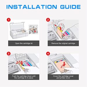 Yumagenta Remanufactured Ink Cartridge Replacement for 127 T127 Ink for WF-3540 WF-3520 WF-3530 WF-7010 WF-7510 WF-7520 NX530 NX625 Workforce 60 545 630 633 635 645 840 845 Printer (Black) (T127-B5)