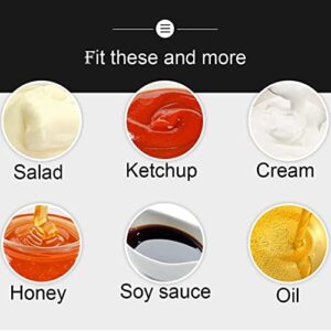 CONDRA FIELD Condiment Sauces Squeeze Bottles - (3Pcs-13.5oz),with Leak-Proof Cap and Scale Line.Plastic Squeeze Squirt Bottles for Ketchup,Mustard,Oil, Salad and More.