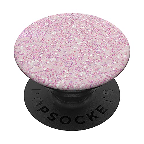 Pink Sparkle And White Glitter PopSockets Swappable PopGrip