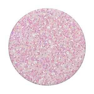 Pink Sparkle And White Glitter PopSockets Swappable PopGrip