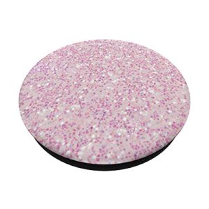 Pink Sparkle And White Glitter PopSockets Swappable PopGrip