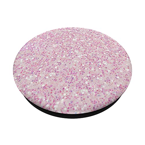 Pink Sparkle And White Glitter PopSockets Swappable PopGrip