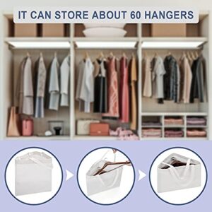 Hanger Storage Triangle Bag with Handles for Space Saving, Hangers Storage Organizer Hanger Holder Portable Stacker Container