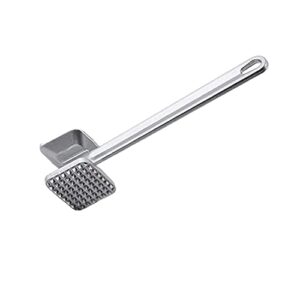 meat tenderizer tool,stainless steel dual-sided heavy duty meat pounder,use pounding beef,steak,chicken,pork