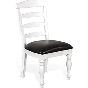 sunny designs carriage house 41" ladderback chair with cushion seat in white