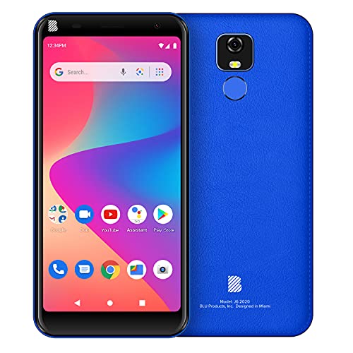 BLU J6 | 2020 | Long Lasting Battery | Unlocked | 6.0” HD+ Display | 32GB | 8MP Camera | US Warranty | Blue