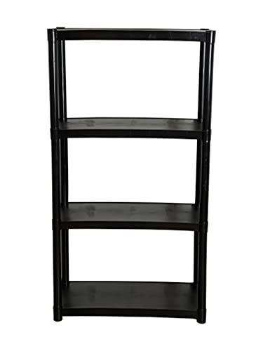 Juggernaut Storage 30"W x 14"D x 55"H 4-Shelf Resin Shelving, 280lb Capacity Black (SRS3014-4BLK)