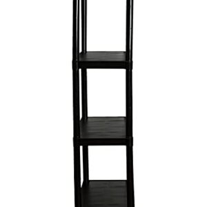 Juggernaut Storage 30"W x 14"D x 55"H 4-Shelf Resin Shelving, 280lb Capacity Black (SRS3014-4BLK)