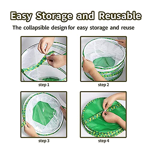 ZFC US Butterfly Habitats Mesh Grasshopper Silkworm Firefly Butterfly and Insect Habitat Cage Butterfly Kit 12 X 14 Inches Pop-up Including 6 Artificial Butterfly Unrestricted Clear Vision