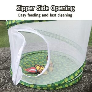 ZFC US Butterfly Habitats Mesh Grasshopper Silkworm Firefly Butterfly and Insect Habitat Cage Butterfly Kit 12 X 14 Inches Pop-up Including 6 Artificial Butterfly Unrestricted Clear Vision