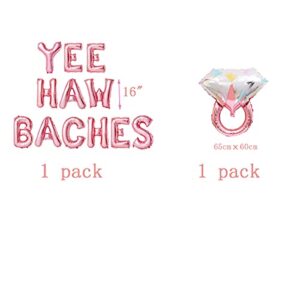 Rose Gold Yee haw Baches Balloons Banner , Yeehaw Baches Bachelorette Party Decor,Bachelorette Engagement Party Decoration。