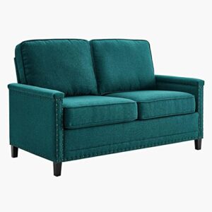 modway ashton love seats, teal