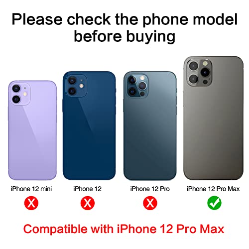 2PCS ASDAWN Back Rear Camera Lens Glass Replacement for iPhone 12 Pro Max 6.7 Inches with Pre-Installed Adhesive, Back Glass Camera Lens with Installation Manual + Repair Tool Set