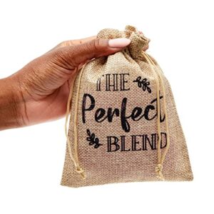 30 Pack Small Burlap Bags with Drawstring for Wedding Favors, Jewelry, The Perfect Blend Gift Bag for Coffee (5x7 In)