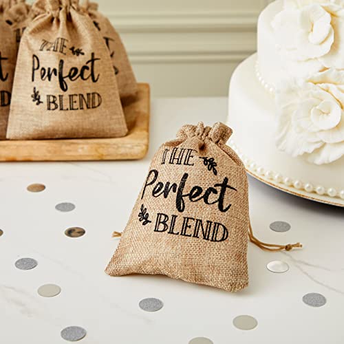 30 Pack Small Burlap Bags with Drawstring for Wedding Favors, Jewelry, The Perfect Blend Gift Bag for Coffee (5x7 In)