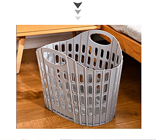 Collapsible Laundry Hamper, Large Clothes Hampers for Laundry,Fold Flat Easy Breathable Store Clothes High Capacity Laundry Basket Hamper, PP Plastic Storage Laundry Basket with Dual Handles,Toys Organizers and Storage Laundry Bin，laundry classifier，Pla