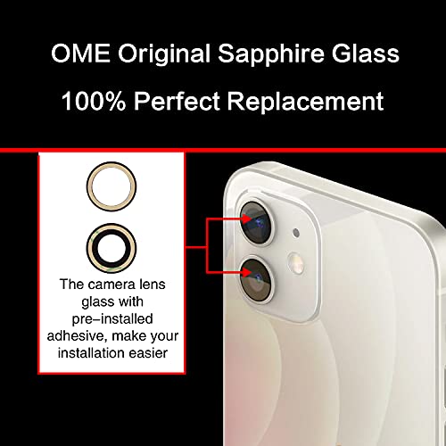 2PCS ASDAWN Back Camera Lens Glass Replacement for iPhone 12 and 12 Mini All Carriers,Rear Camera Lens Glass Replacement with Free Lens Film + Installation Manual + Repair Tool Set