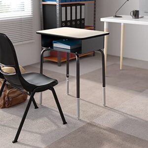 flash furniture open front student desks, gray