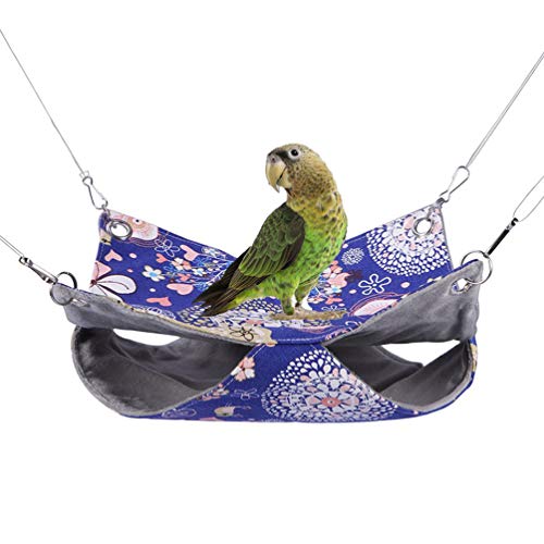 AIRUIFENG Warm Bird Nest House Parrot Hanging Hammock Toy for African Greys Cockatoo Eclectus Amazon Parakeet Cockatiel Conure Budgie Lovebirds Canary Finch Cage Perch (S)