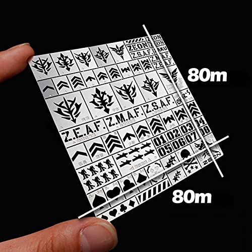 XHSESA 304 Stainless Steel Universal Model Leakage Plate DIY Stainless Steel Leakage Spray Stencil Template for Zeon HG MG Model Kit