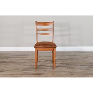 Sunny Designs Sedona 37" Ladderback Chair with Cushion Seat in Rustic Oak