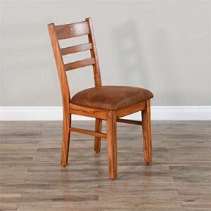 Sunny Designs Sedona 37" Ladderback Chair with Cushion Seat in Rustic Oak