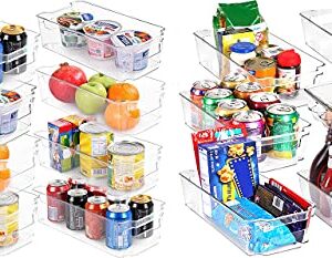 Utopia Home Value Pack of 6 Pc (5 Drawers, 1 Egg Holding Tray) and 8 Pc Pantry Organizers (4 Large, 4 Small Drawers)- Plastic Organizers for Freezers