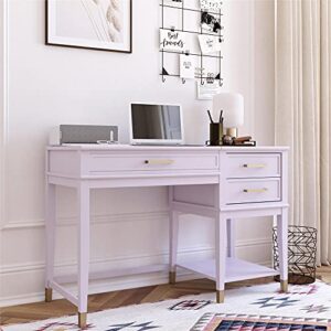 cosmoliving by cosmopolitan westerleigh lift-top computer desk, lavender