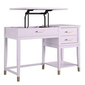 CosmoLiving by Cosmopolitan Westerleigh Lift-Top Computer Desk, Lavender