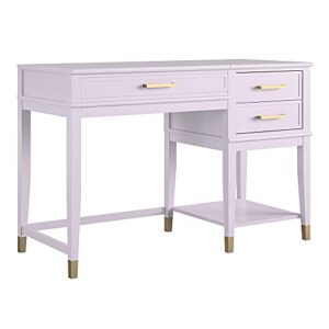 CosmoLiving by Cosmopolitan Westerleigh Lift-Top Computer Desk, Lavender