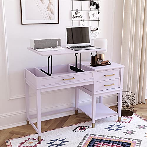 CosmoLiving by Cosmopolitan Westerleigh Lift-Top Computer Desk, Lavender