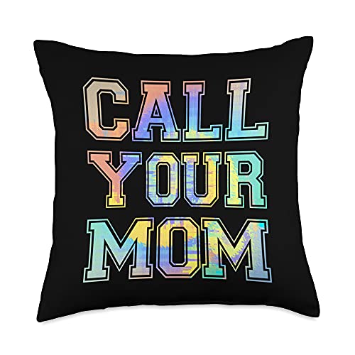 Unique Graduation 2021 2022 Gifts Call Your Mom Cushion Bedding Dorm Sofa Graduation Tie-Dye Throw Pillow, 18x18, Multicolor