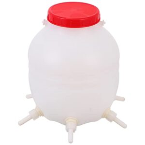 yardwe 8l animal feeding bottle lamb milk bucket with 6 silicone nipples large capacity nurse feeder pot for calf sheep little goat baby pig dog pet