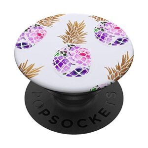 flower pineapple purple phone popper popsockets swappable popgrip