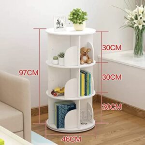 Toytexx Inc and Design 3 Tier 360° Rotating Stackable Shelves Bookshelf Organizer (White)