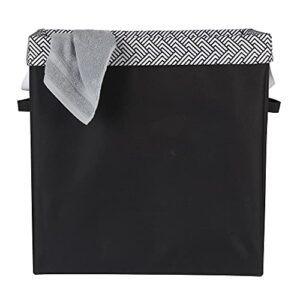 neatfreak! Slim Laundry Hamper w Removable Bag (Geo Interlock - Black Anthracite)