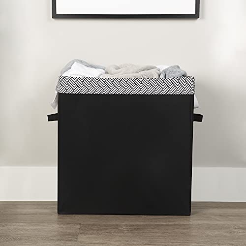 neatfreak! Slim Laundry Hamper w Removable Bag (Geo Interlock - Black Anthracite)