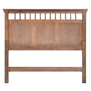 Sunset Trading Mission Bay King Bed | Amish Brown Solid Wood | Headboard and Footboard Panel