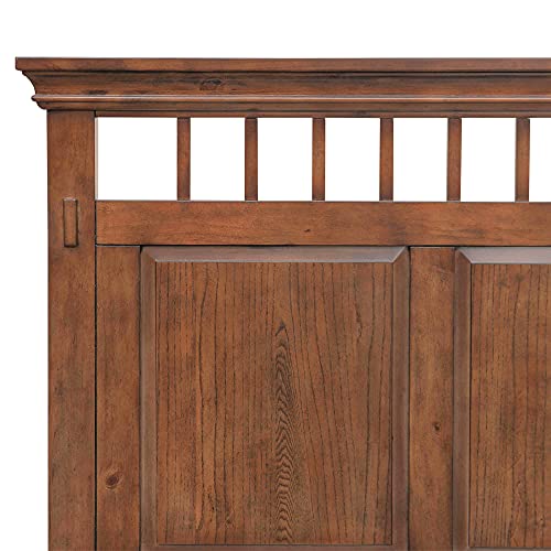 Sunset Trading Mission Bay King Bed | Amish Brown Solid Wood | Headboard and Footboard Panel