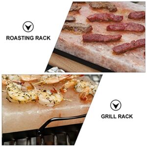 DOITOOL Iron Salt Block Holder Salt Block Cooking Plate Salt Slab Plate and Grilling Stone Cooking Tray