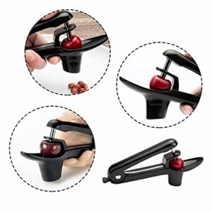 Fruit & Vegetable Pitters,Cherrys Pitter Tool,Pressable Labor-Saving ABS Cherrys Olive Remover Tool,Suitable for Cherrys, Jujube,Grape,Olive,Hawthorn,Black