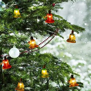 Dazzle Bright 7.6 FT Musical Christmas Decoration Lights, 30 Count Bell Lights with 7 Modes, Plays 25 Classical Holiday Songs String Lights Green Wire for Xmas Indoor Outdoor Christmas Tree Decor