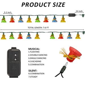 Dazzle Bright 7.6 FT Musical Christmas Decoration Lights, 30 Count Bell Lights with 7 Modes, Plays 25 Classical Holiday Songs String Lights Green Wire for Xmas Indoor Outdoor Christmas Tree Decor