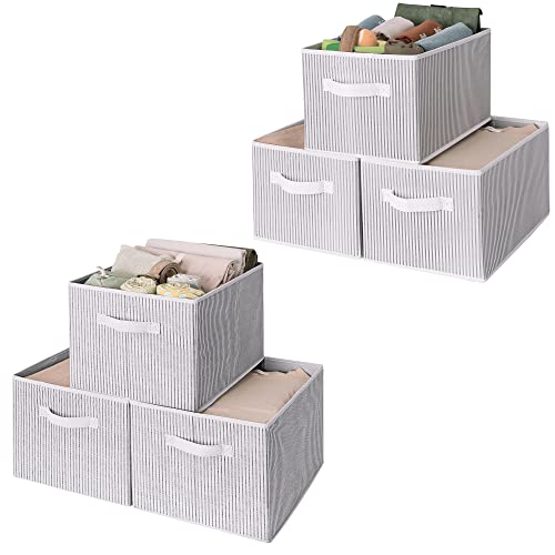 GRANNY SAYS Bundle of 3-Pack Rectangle Storage Bins & 3-Pack Rectangle Lidless Storage Bins