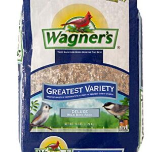 Wagner's 62059 Greatest Variety Blend Wild Bird Food, 16-Pound Bag & 13008 Deluxe Wild Bird Food, 10 lb Bag