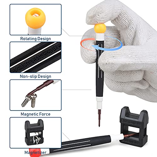 Cell Phone Repair Tool Kit for iPhone, Novoard 14pc Apple iPhone Screwdriver Set with 8 iPhone Tools, Magnetic Phillips, Pentalobe, Triwing, Standoff Screwdriver and Nut Driver for All iPhone Models